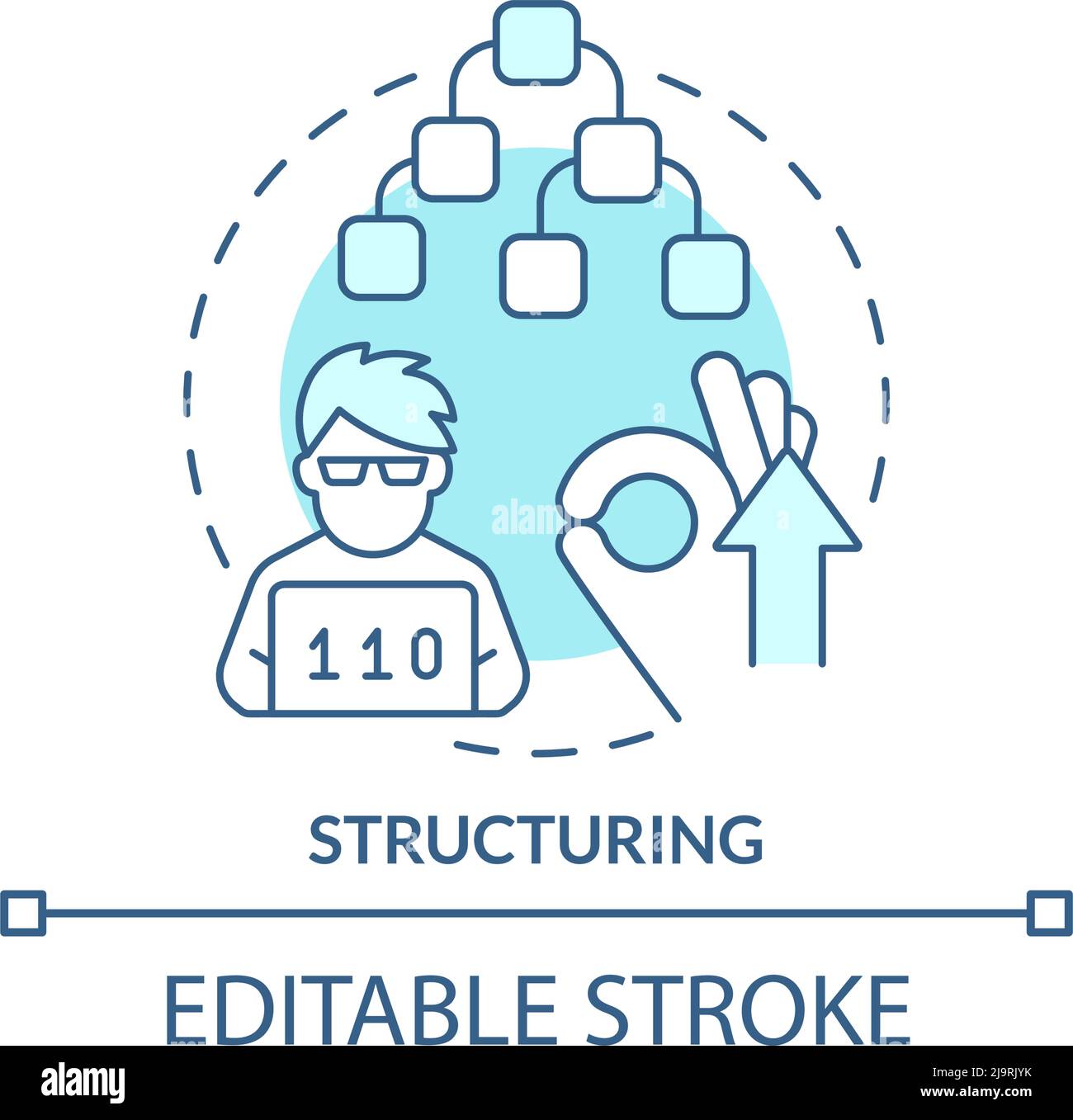 Structuring turquoise concept icon Stock Vector Image & Art - Alamy