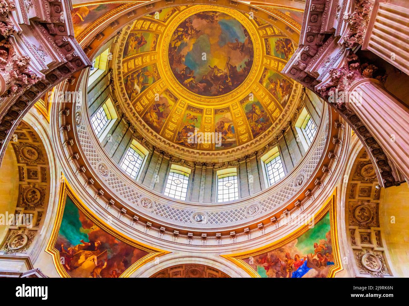 Les Invalides, Paris, France. Church created 1670. Paintings by Charles ...