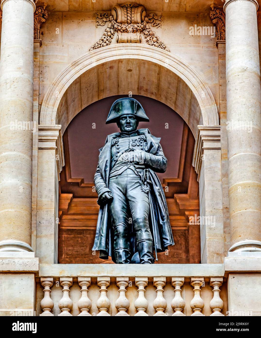 Napoleon Statue, courtyard Les Invalides, Paris, France. King Louis IV ...