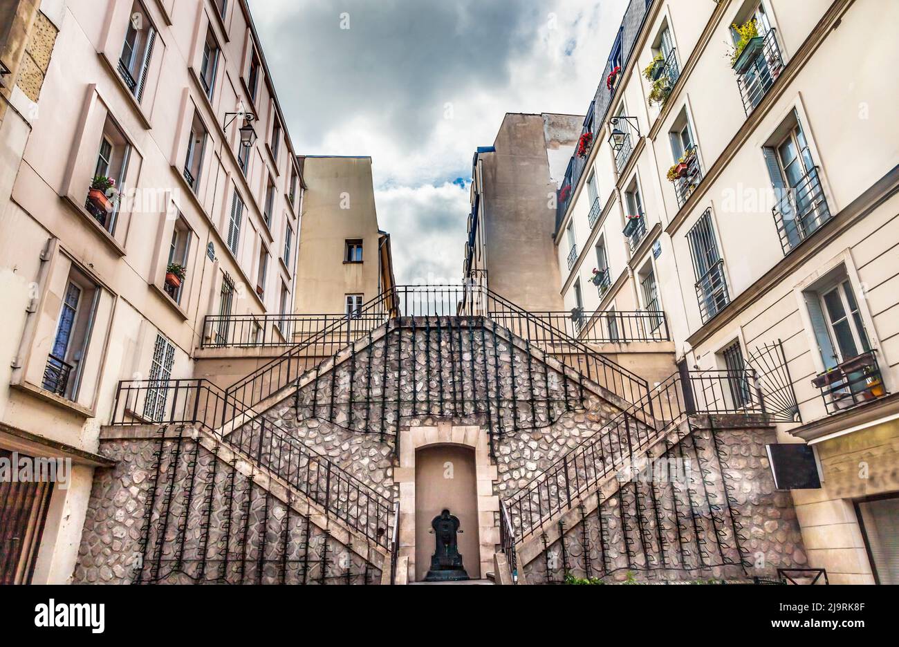 Benjamin Fondane Place, Paris, France Stock Photo - Alamy