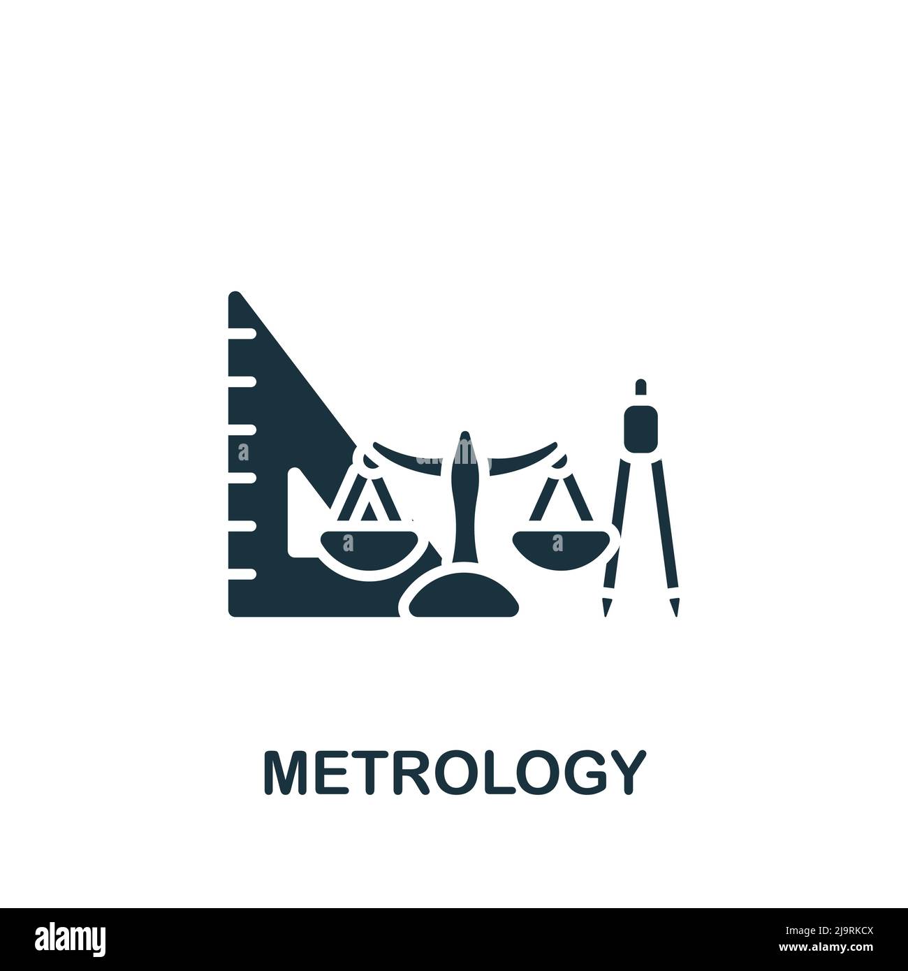 Metrology icon. Monochrome simple Science icon for templates, web ...