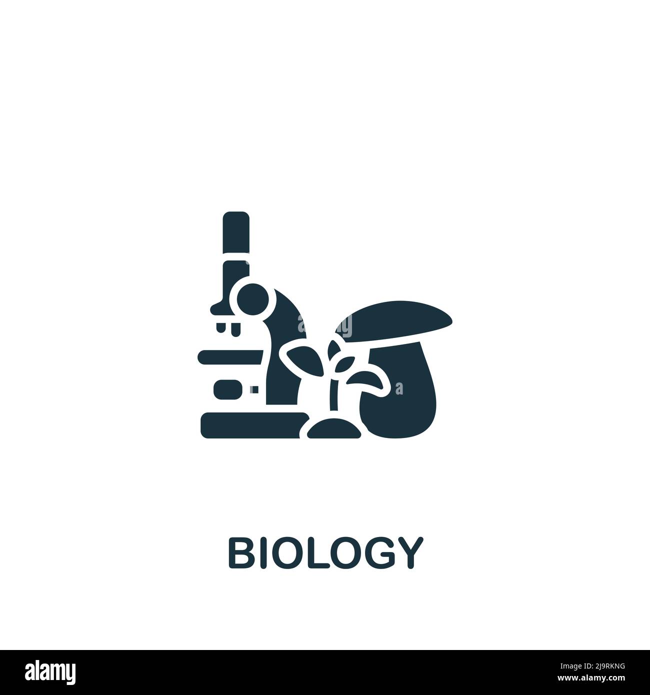 Biology icon. Monochrome simple Science icon for templates, web design ...