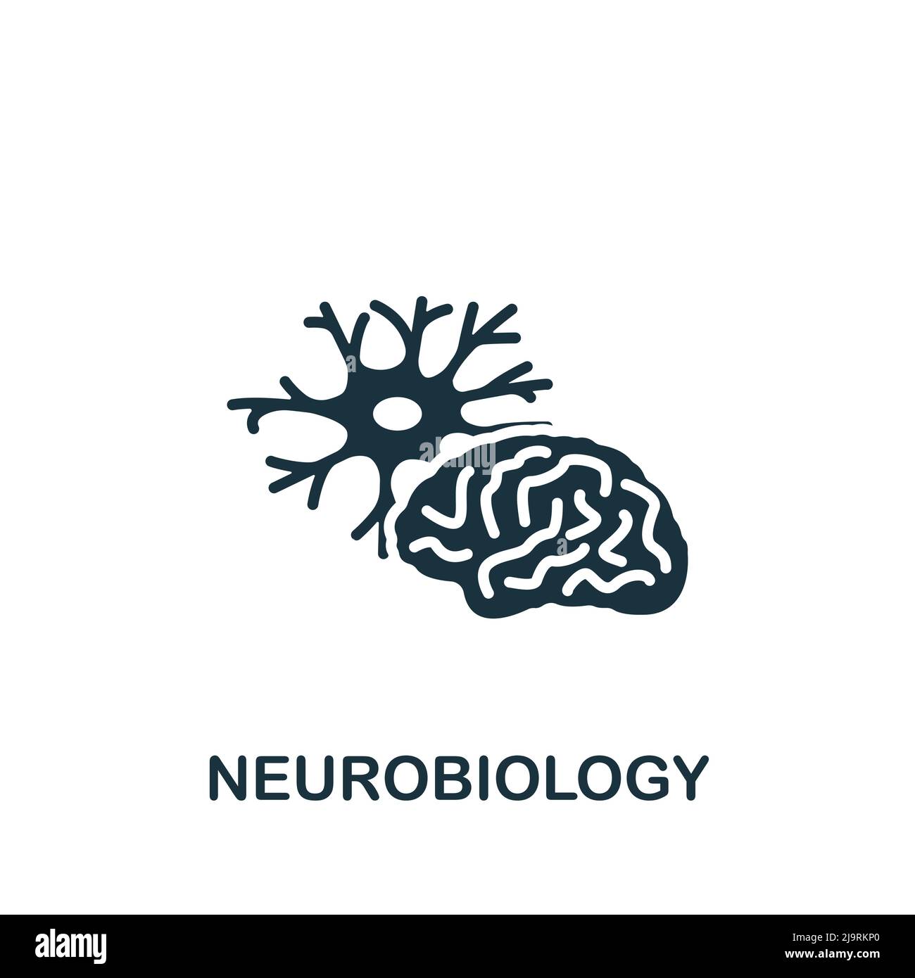 Neurobiology icon. Monochrome simple Science icon for templates, web ...