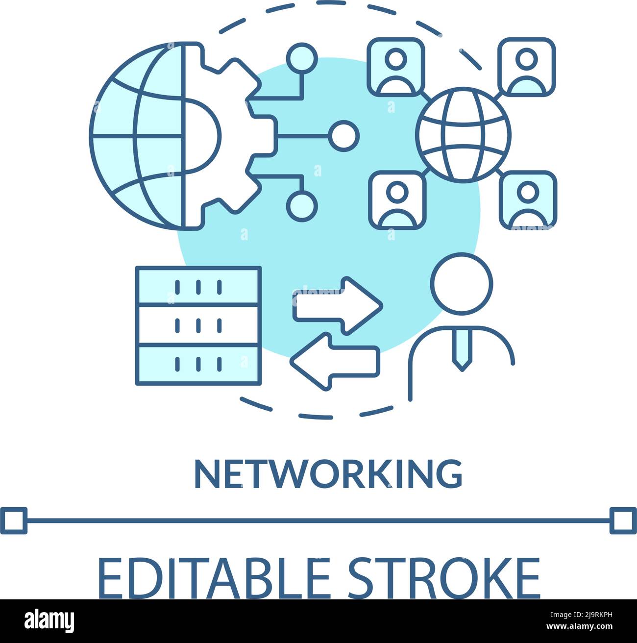 Networking turquoise concept icon Stock Vector Image & Art - Alamy