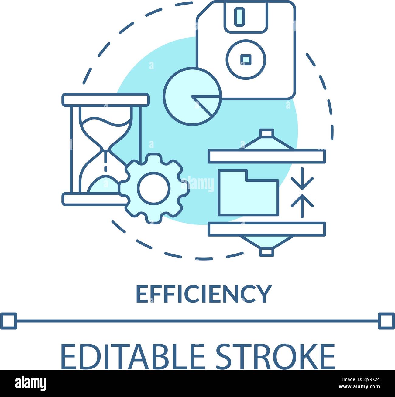Efficiency turquoise concept icon Stock Vector Image & Art - Alamy