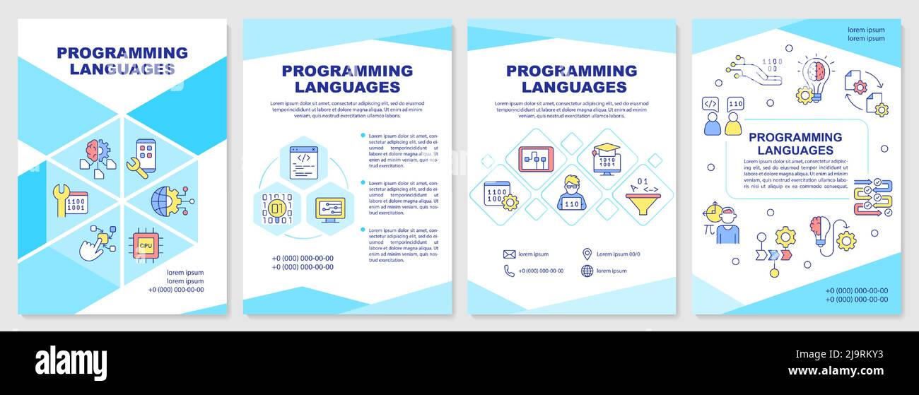 Programming Languages Brochure Template Stock Vector Image And Art Alamy