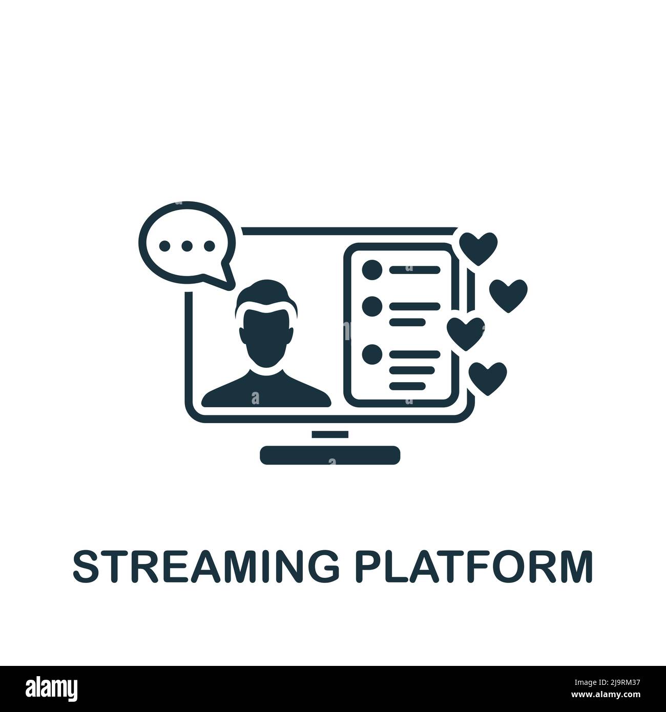 Steaming Platform icon. Monochrome simple Streaming icon for templates ...