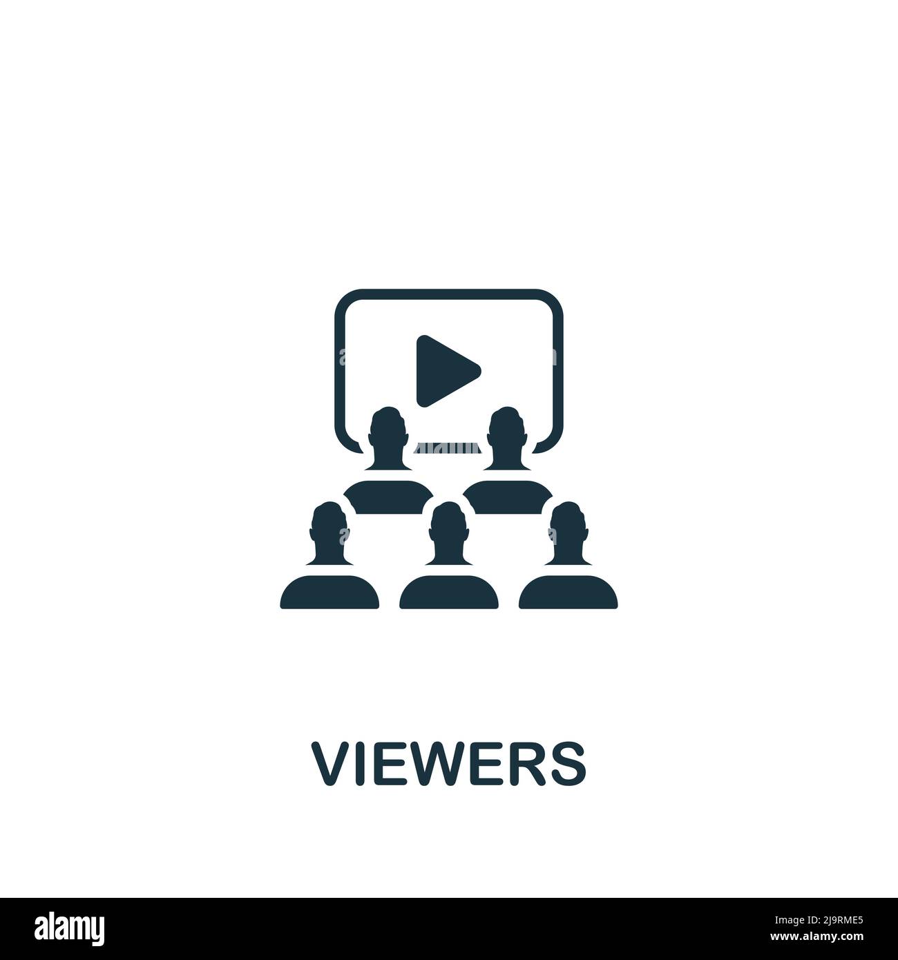 Viewers icon. Monochrome simple Streaming icon for templates, web ...
