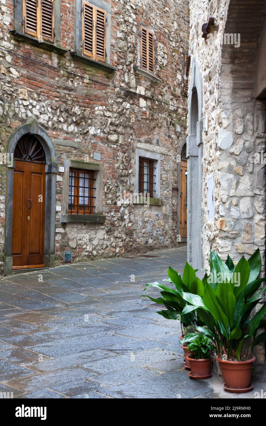 Italy, Radda in Chianti. Street view of Radda in Chianti Stock Photo ...