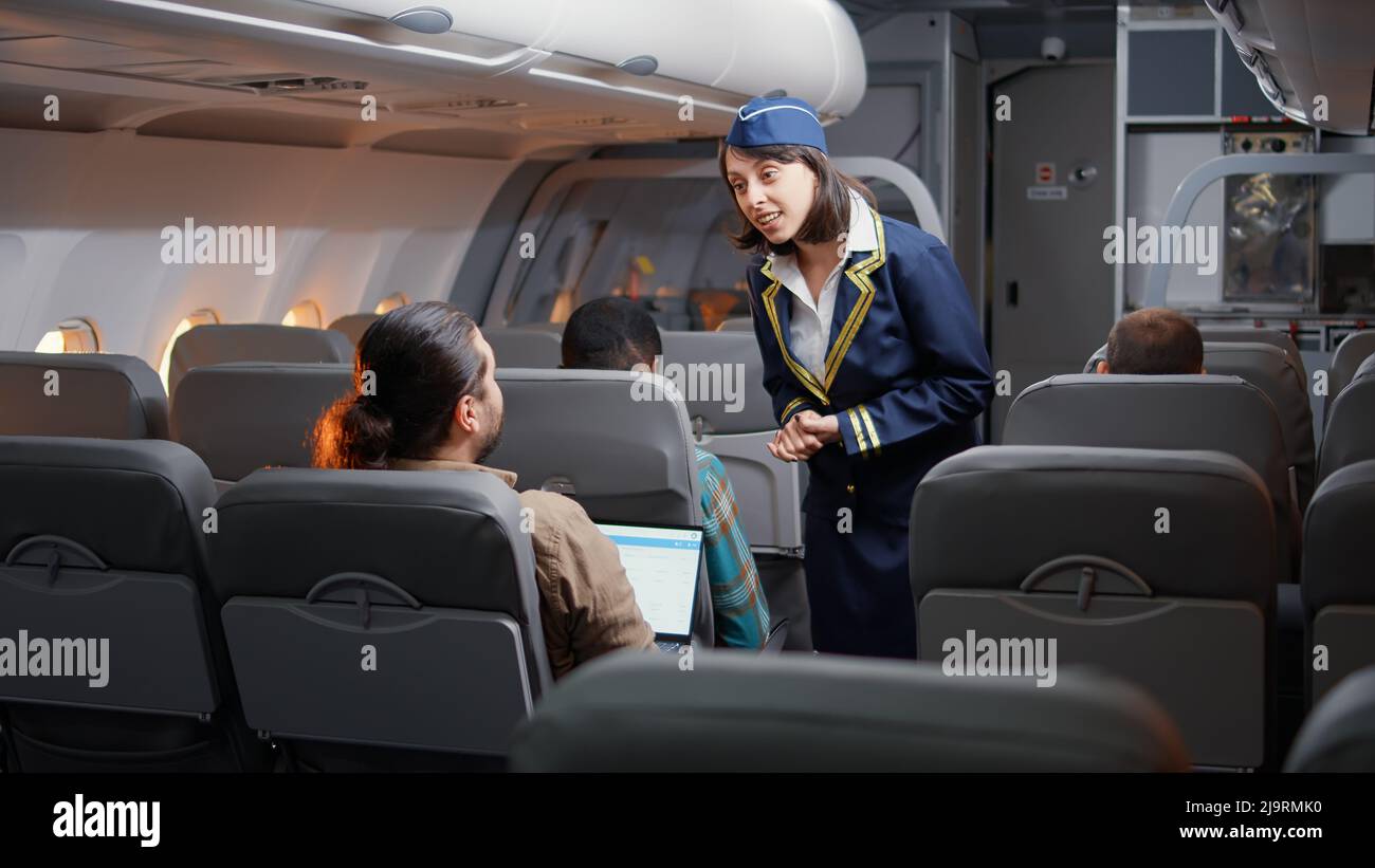 Flight assistant air hostess flight hi-res stock photography and images ...