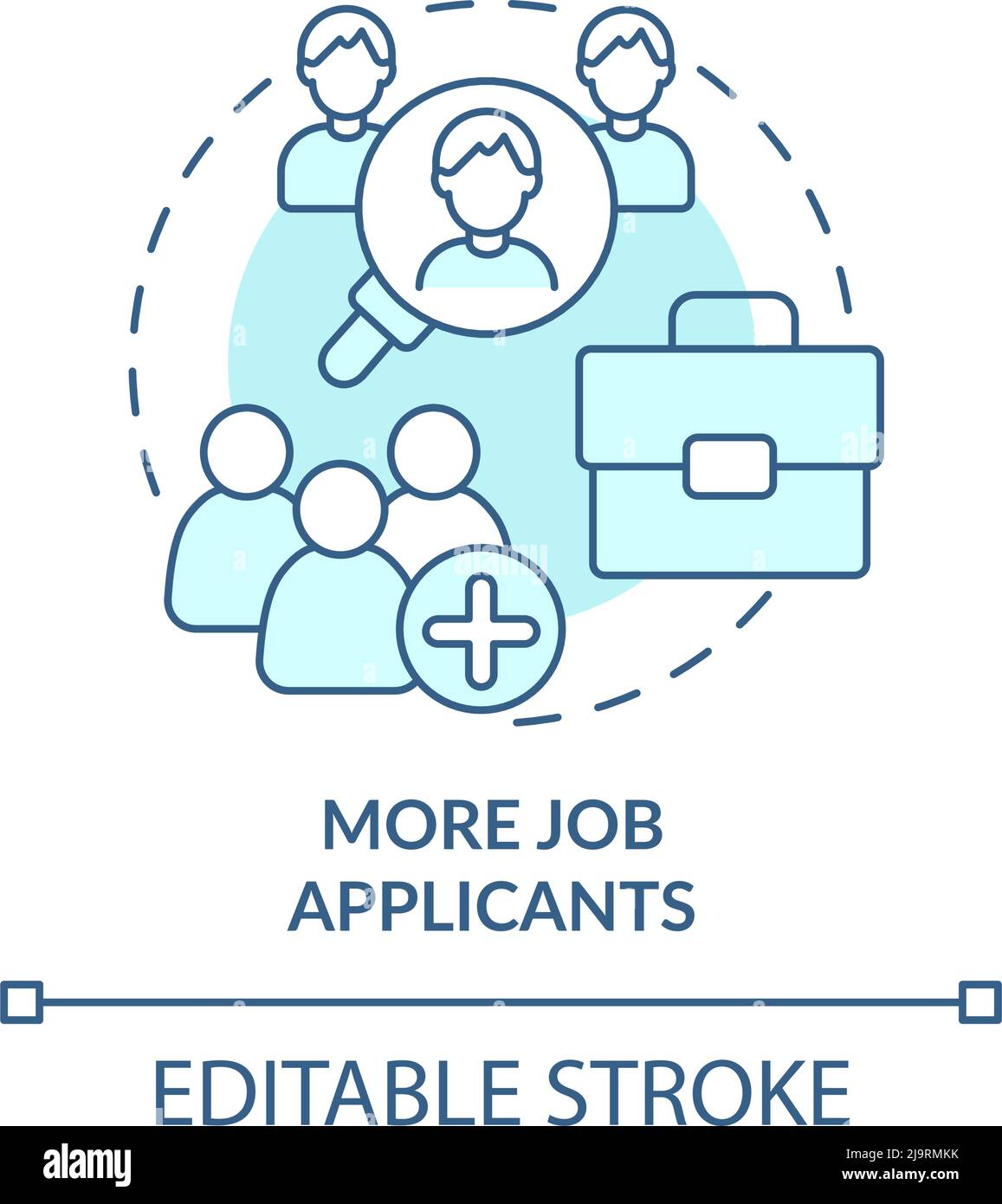 More job applicants turquoise concept icon Stock Vector Image & Art - Alamy