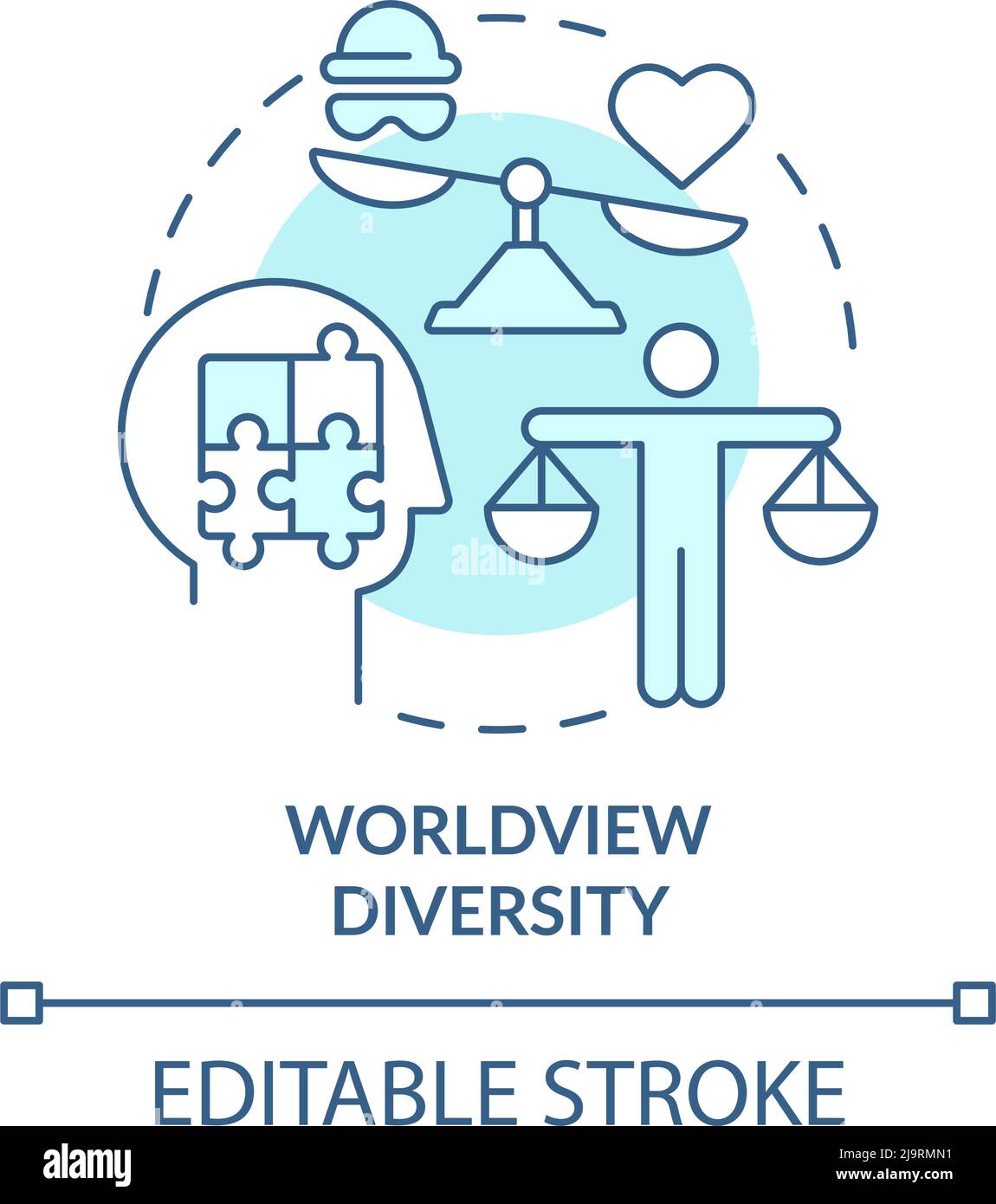 Worldview diversity turquoise concept icon Stock Vector Image & Art - Alamy