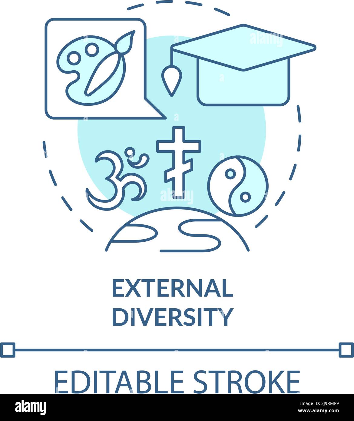 External diversity turquoise concept icon Stock Vector Image & Art - Alamy