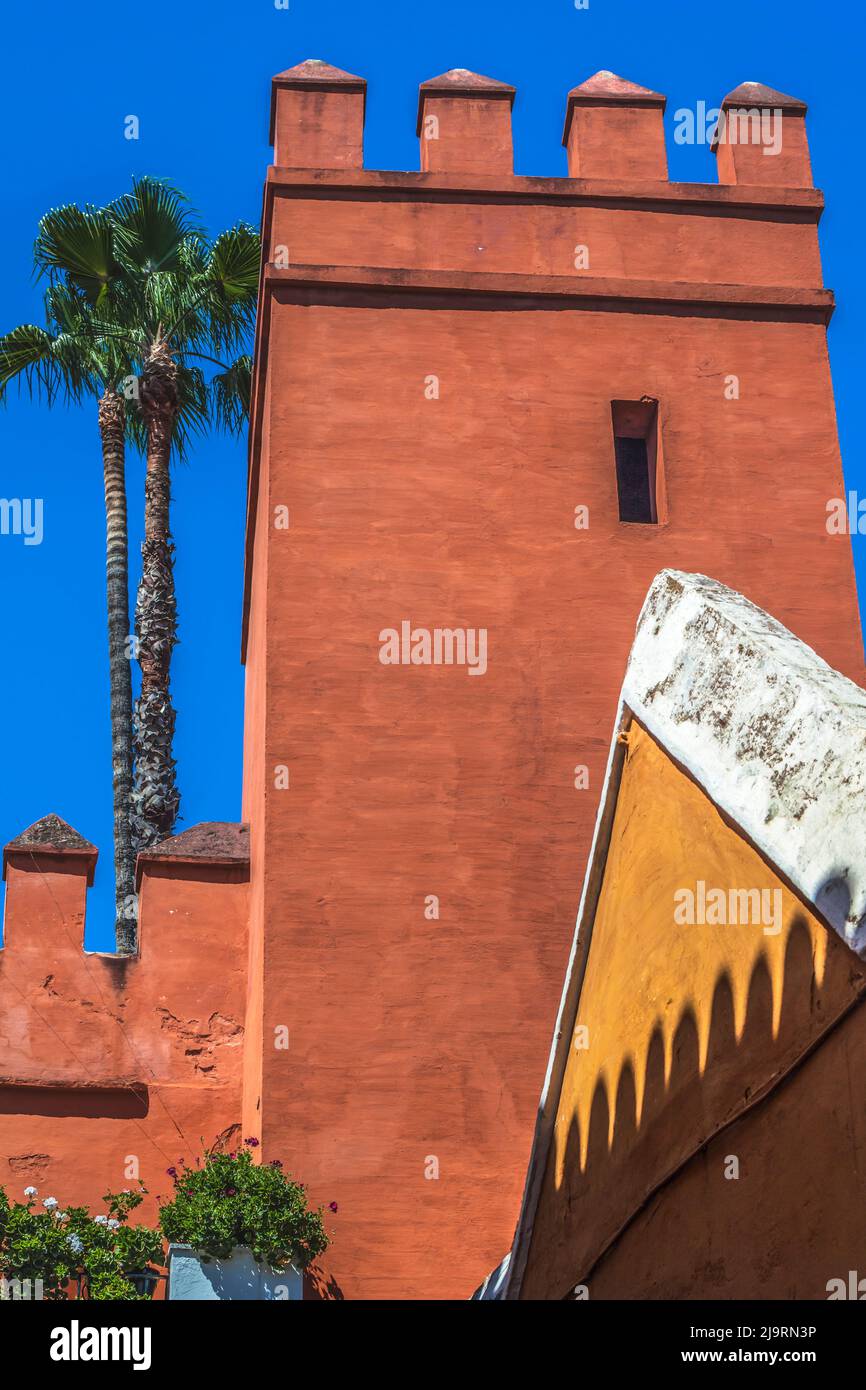 Red Tower, Royal Alcazar of Seville, Andalusia, Spain. Oldest Royal ...
