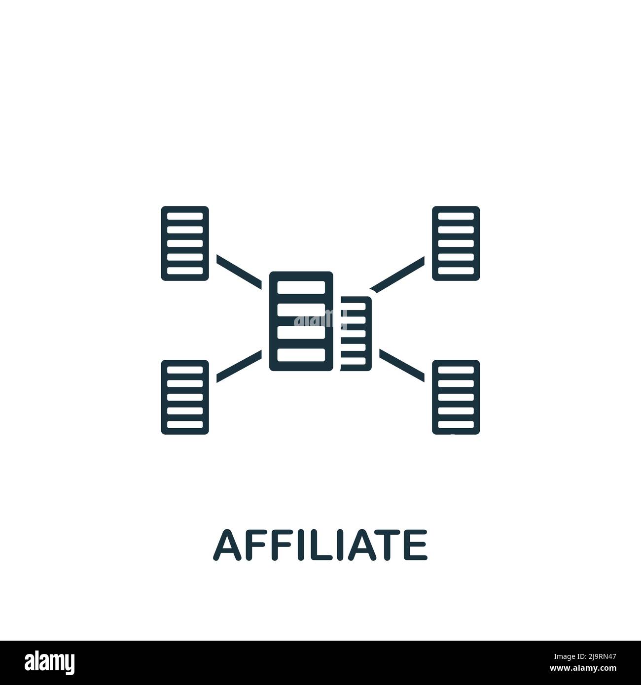 Affiliate icon. Monochrome simple Streaming icon for templates, web ...