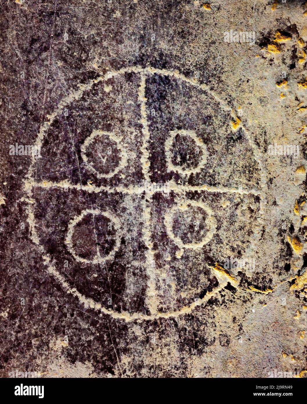 Ancient symbol ruins, Italica, Roman city outside Seville, Andalusia ...