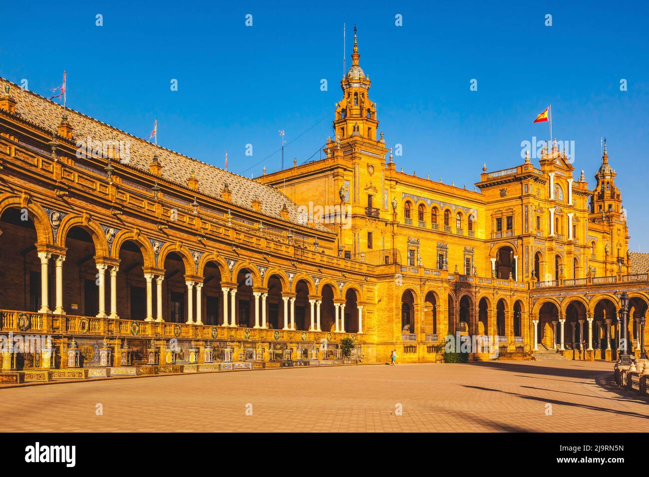 Plaza de Espana, Seville, Andalusia, Spain. Built in 1928 for Ibero ...