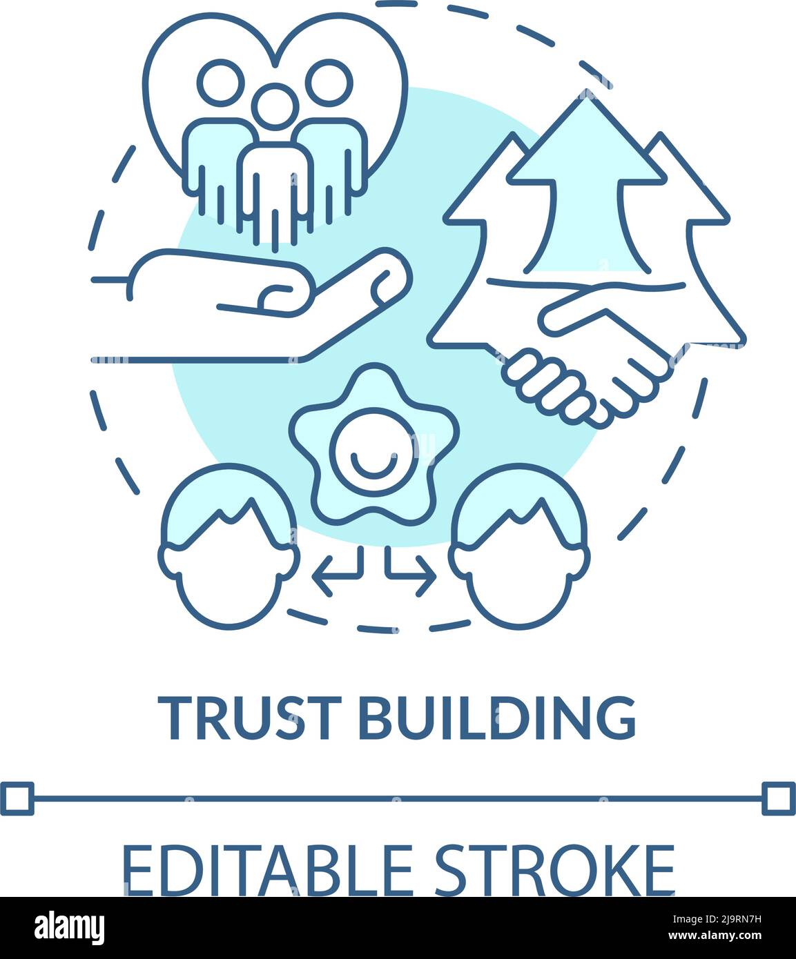 Trust building turquoise concept icon Stock Vector Image & Art - Alamy