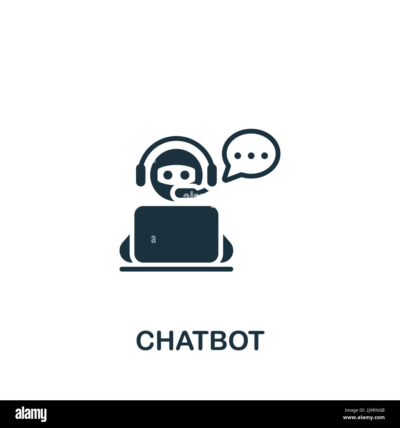 Chatbot icon. Monochrome simple Streaming icon for templates, web ...