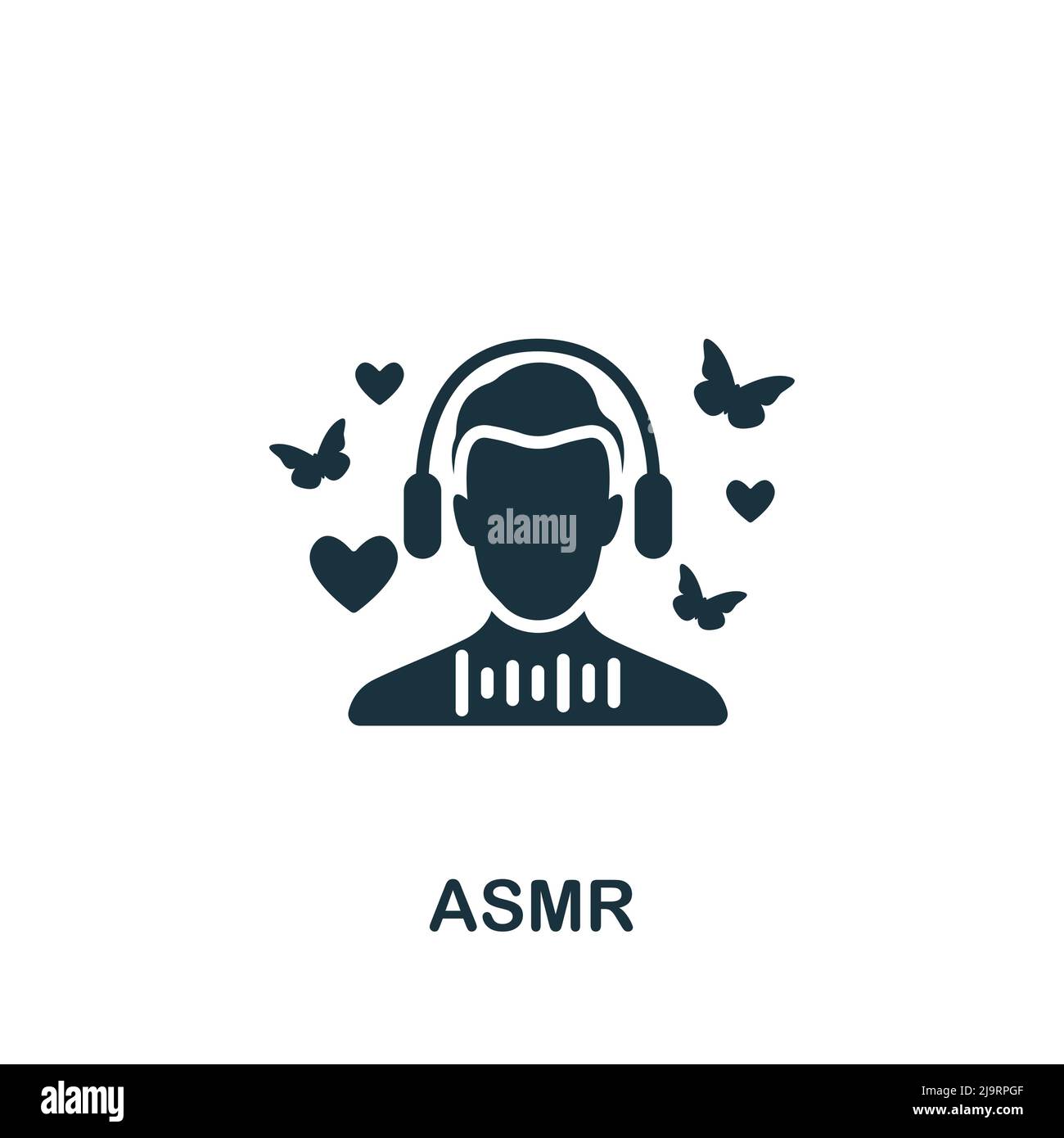 Asmr icon. Monochrome simple Streaming icon for templates, web design ...