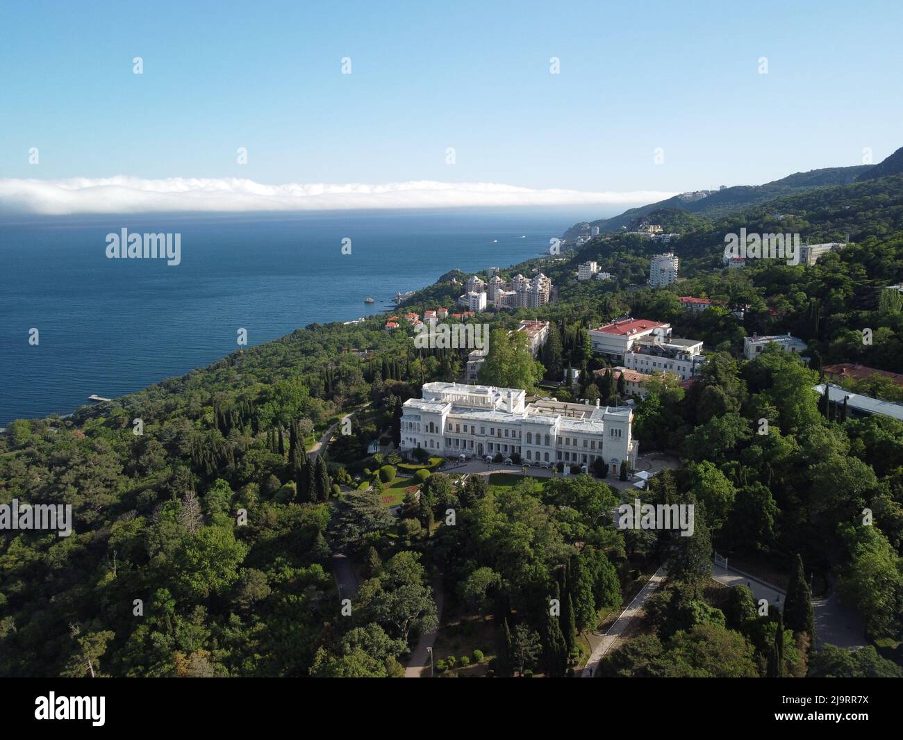 Aerial View of Livadia Palace - located on the shores of the Black Sea ...