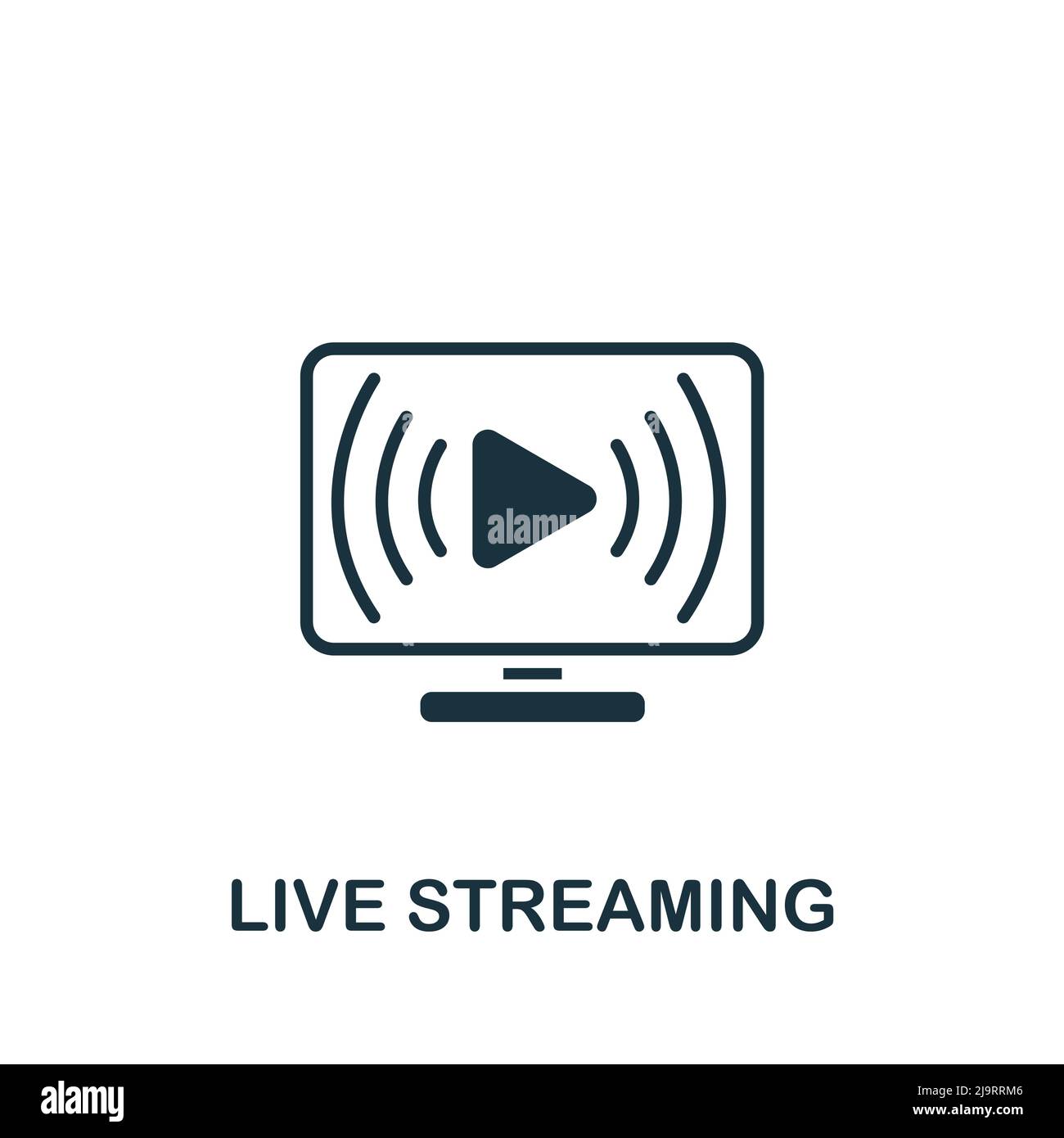 Live Streaming icon. Monochrome simple Streaming icon for templates ...