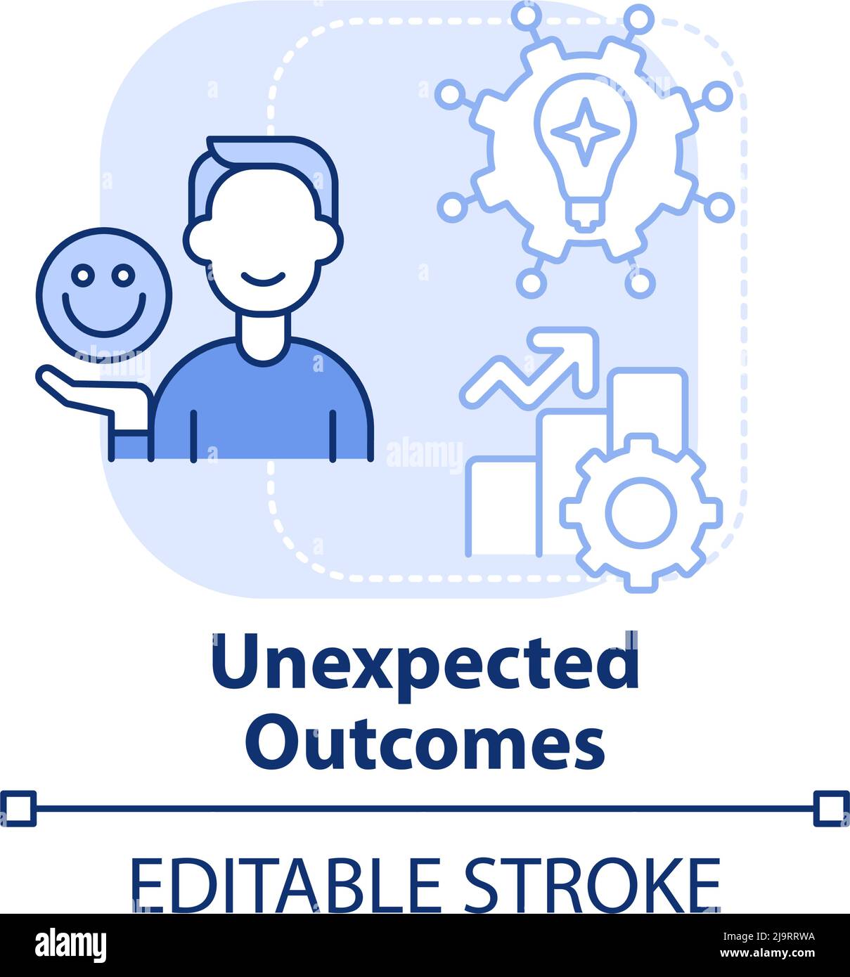 Unexpected outcomes light blue concept icon Stock Vector Image & Art ...