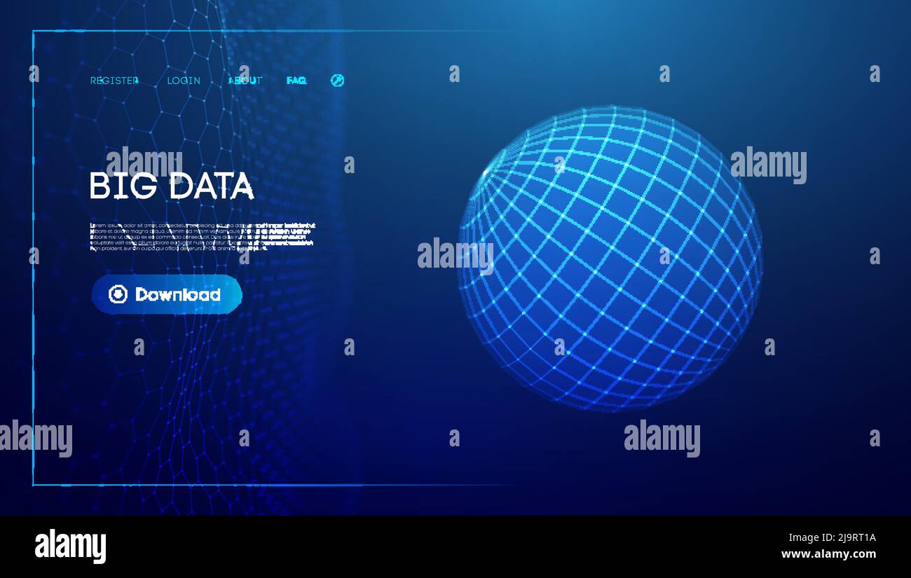 Technology sphere digital background. Cloud technology vector ...