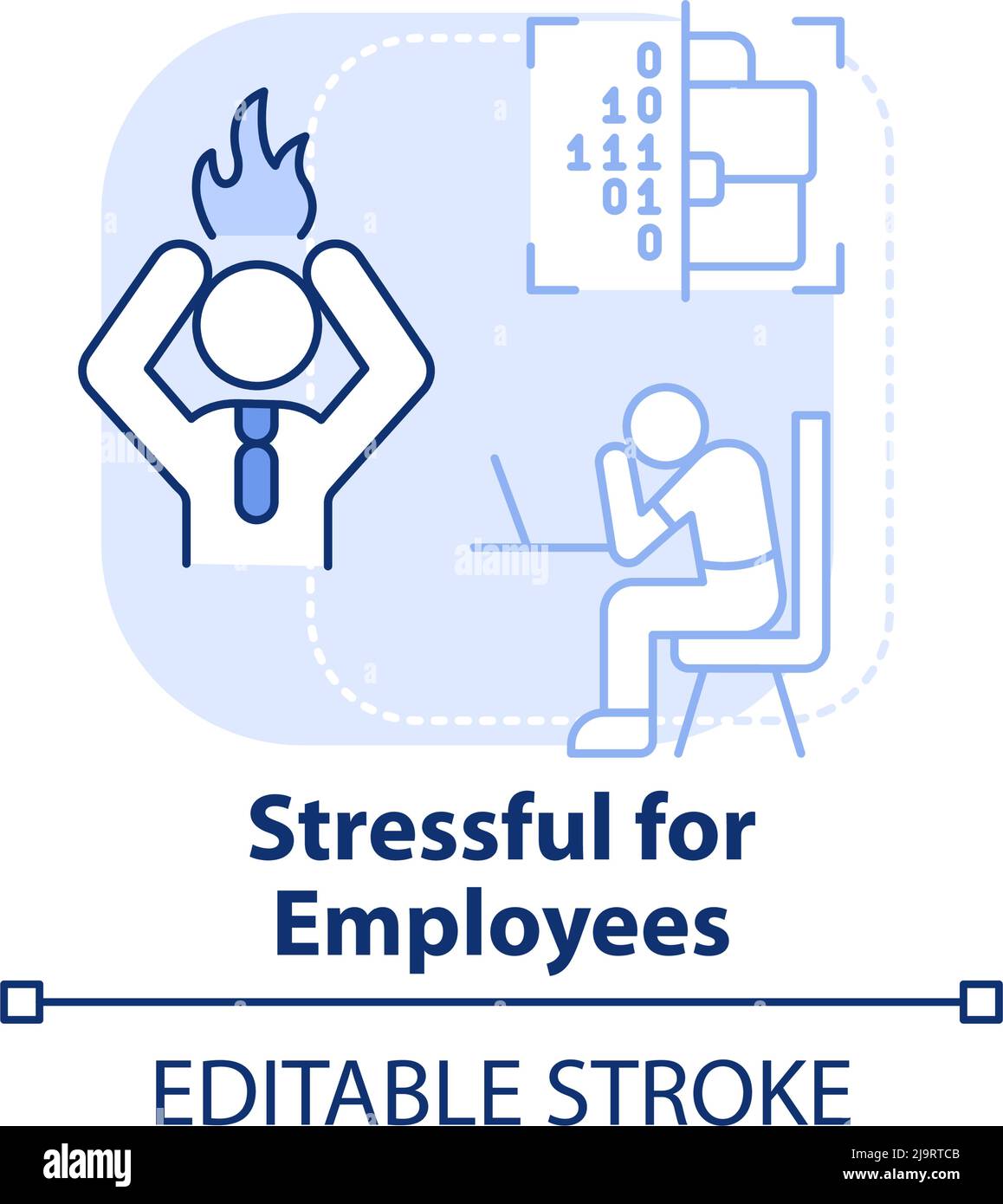 Difficult job stressful Stock Vector Images - Alamy