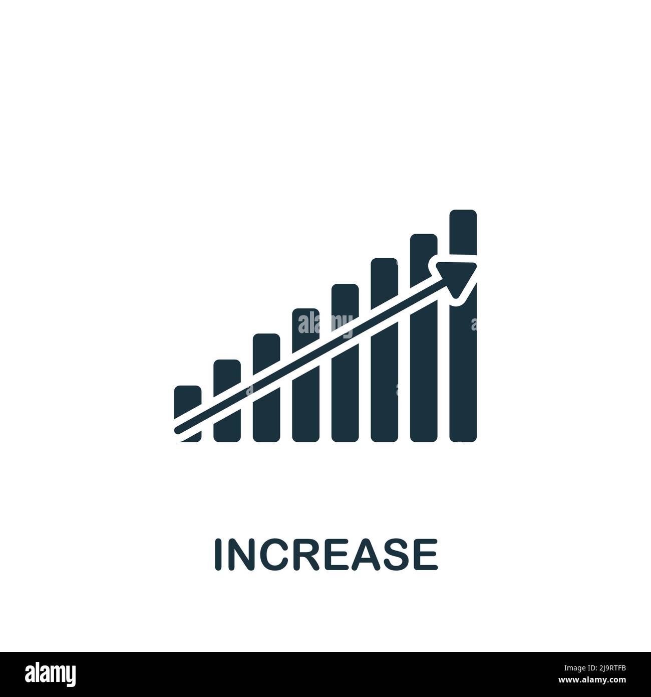 Increase icon. Monochrome simple Success icon for templates, web design ...