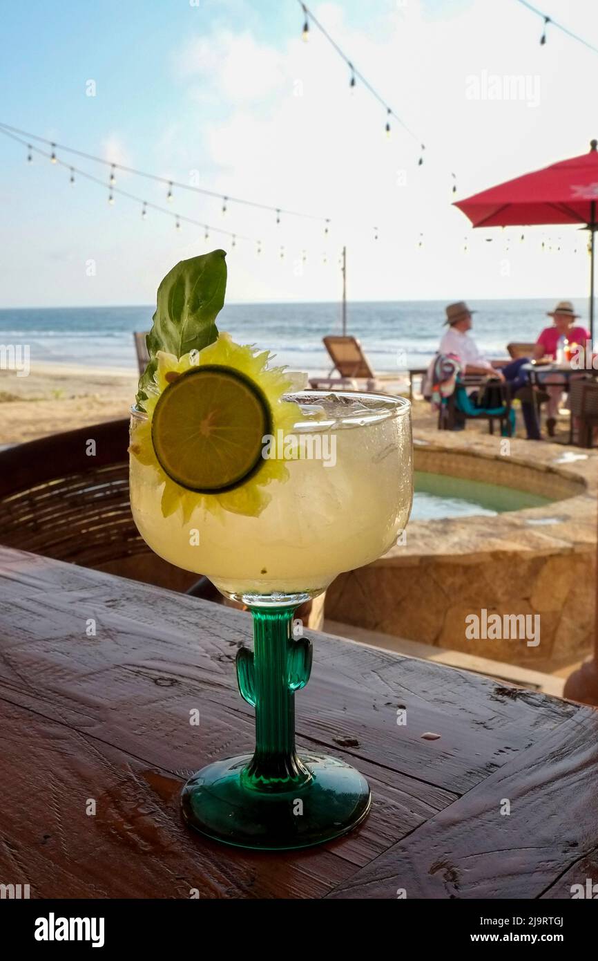Baja California, Mexico. Margarita at a cafe on a beach Stock Photo - Alamy