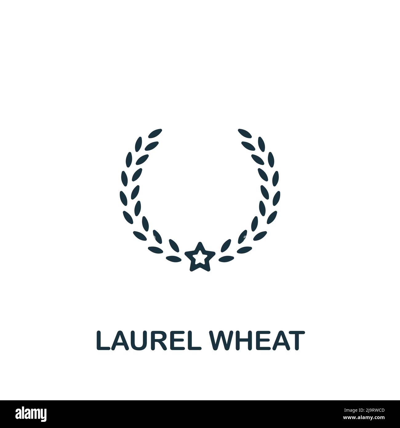 Laurel Wheat icon. Monochrome simple Success icon for templates, web ...