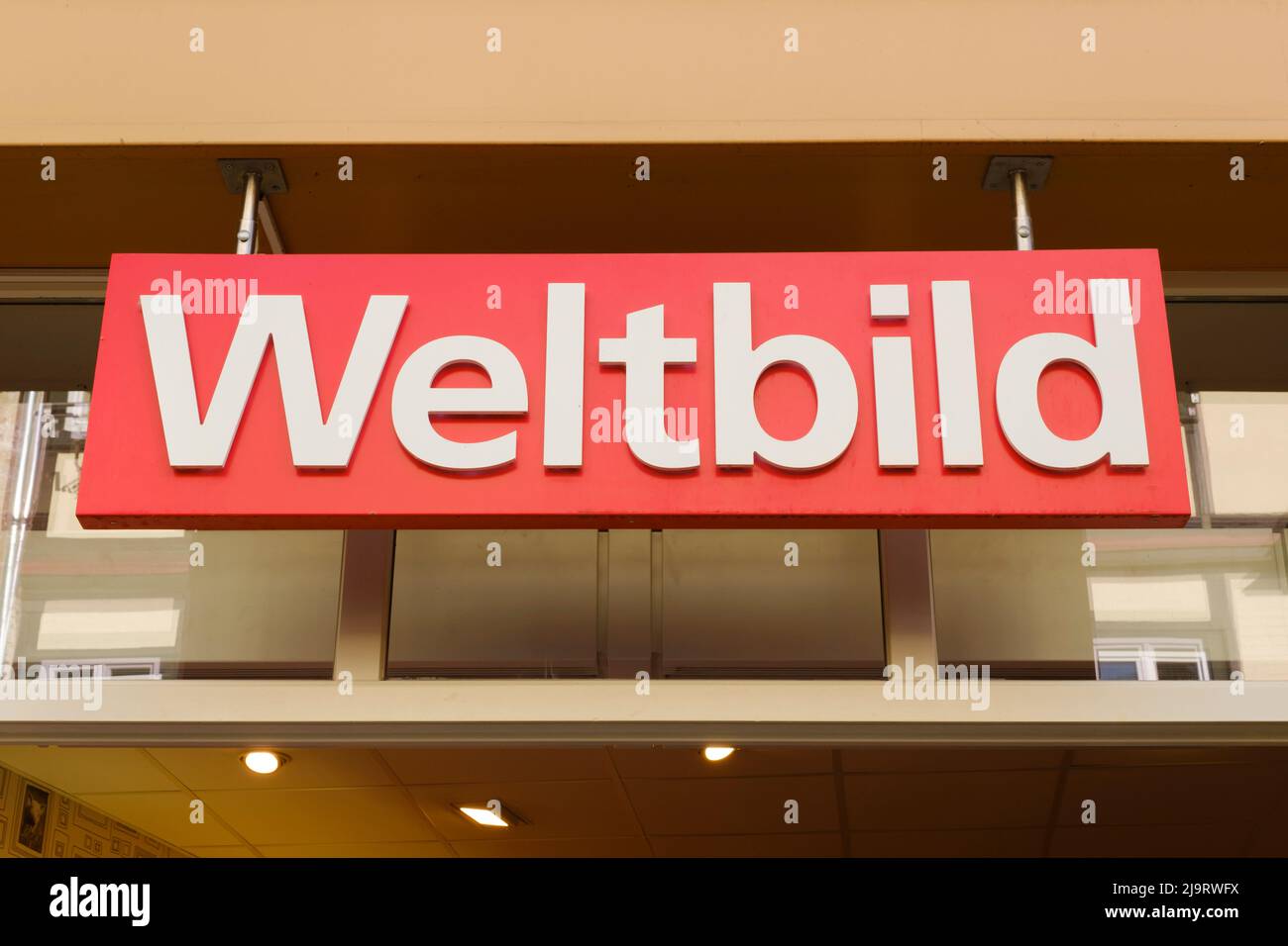 Sign and Logo of Weltbild Stock Photo - Alamy