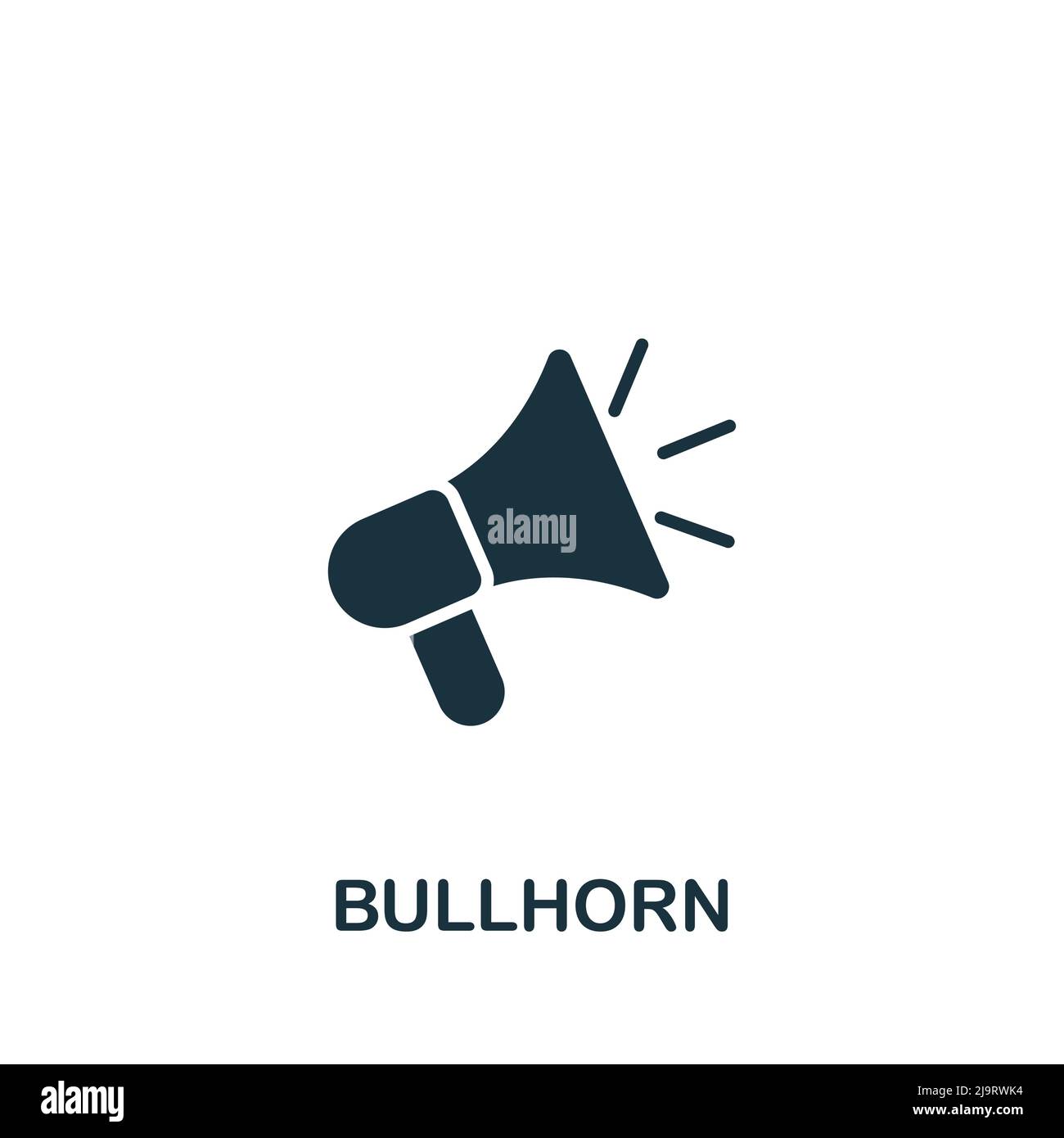Bullhorn icon. Monochrome simple Success icon for templates, web design ...