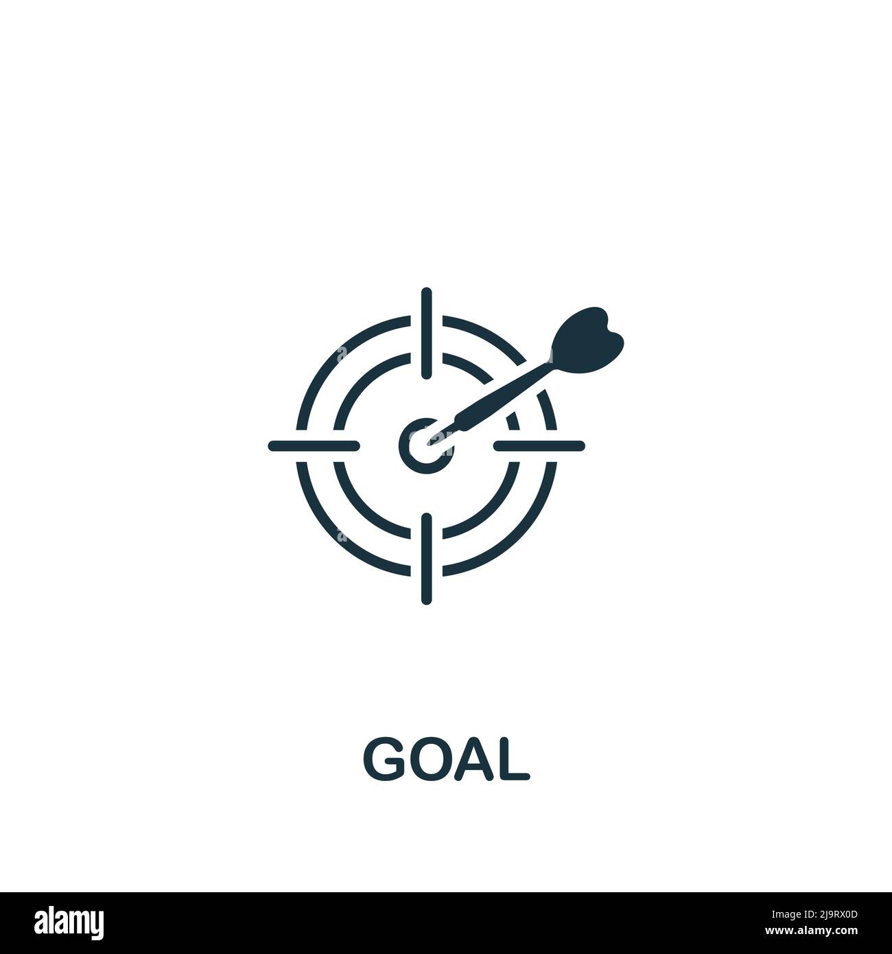 Goal icon. Monochrome simple Success icon for templates, web design and ...