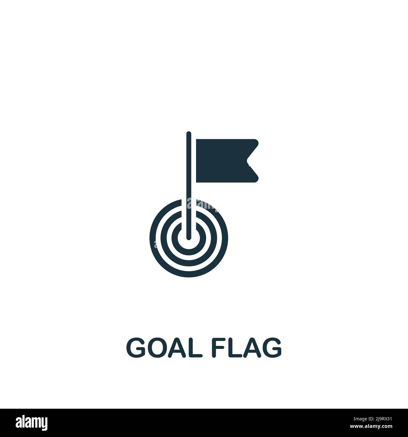 Goal Flag icon. Monochrome simple Success icon for templates, web ...