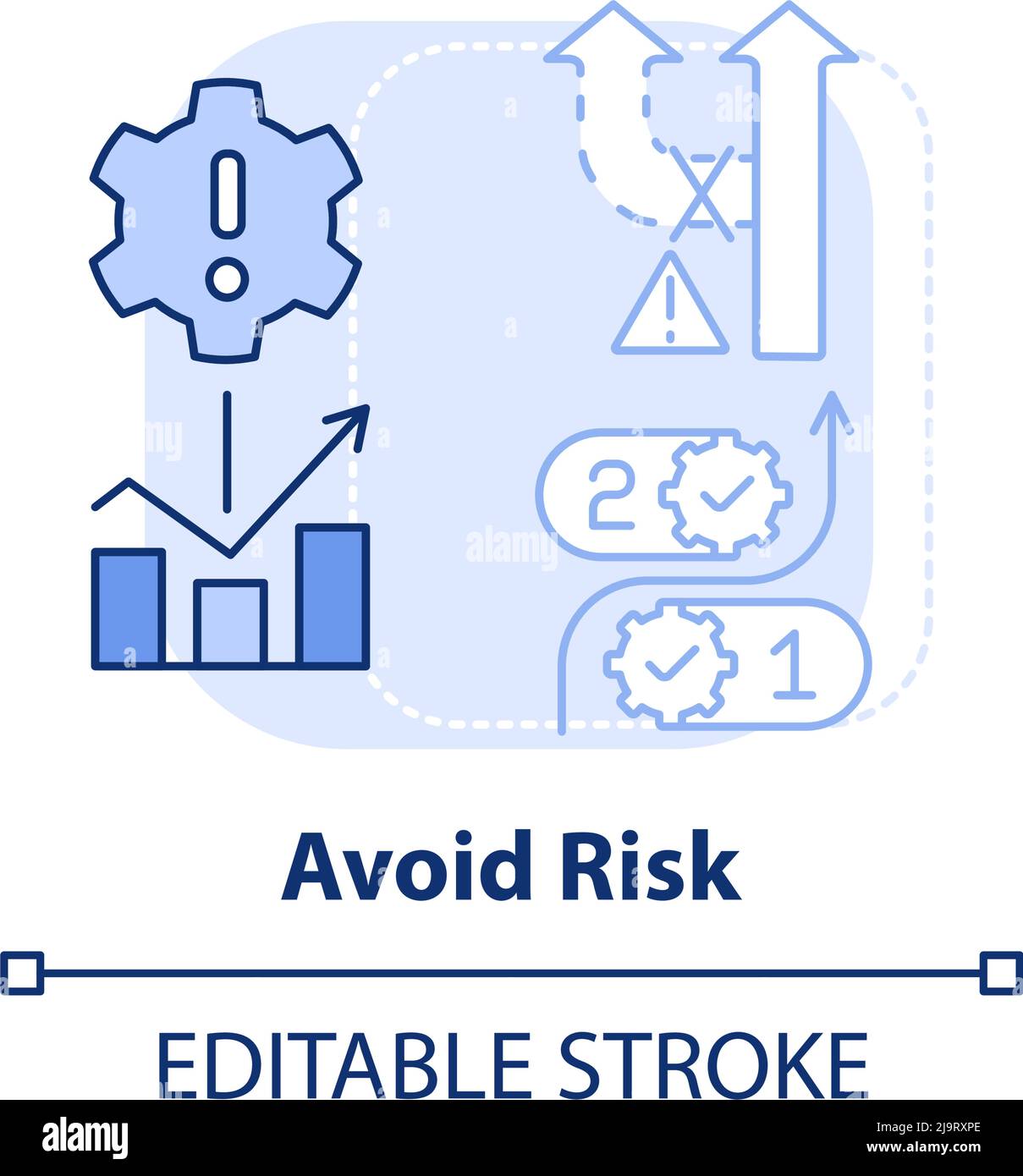 Avoid risk light blue concept icon Stock Vector Image & Art - Alamy