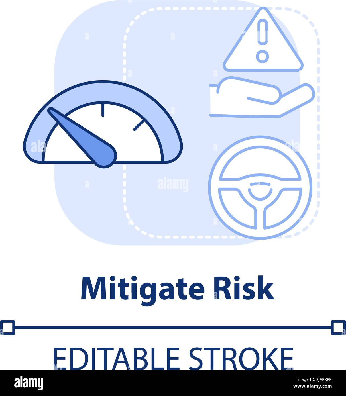 Mitigate risk light blue concept icon Stock Vector Image & Art - Alamy