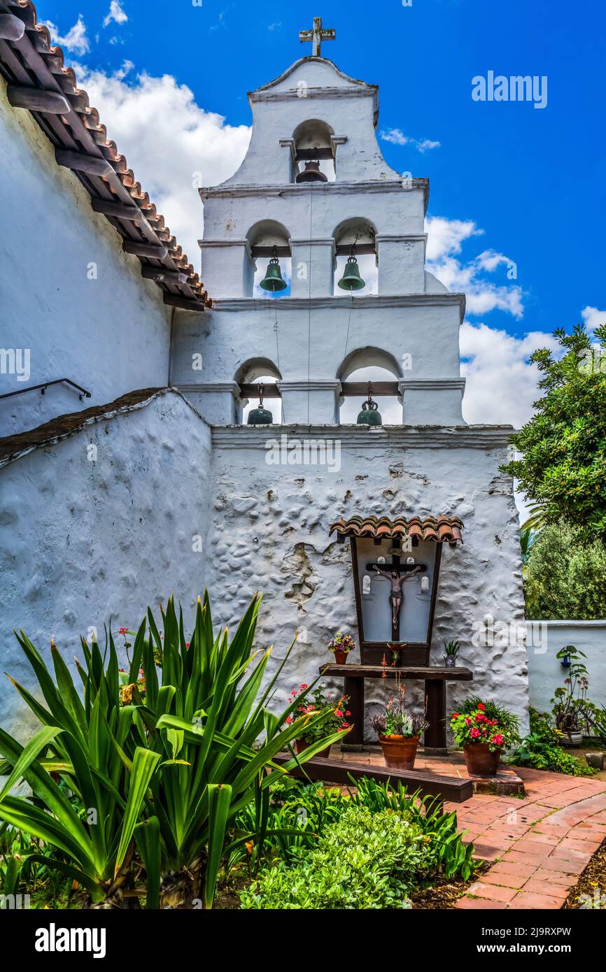 Mission Basilica San Diego de Alcala, California. Founded in 1769 by ...