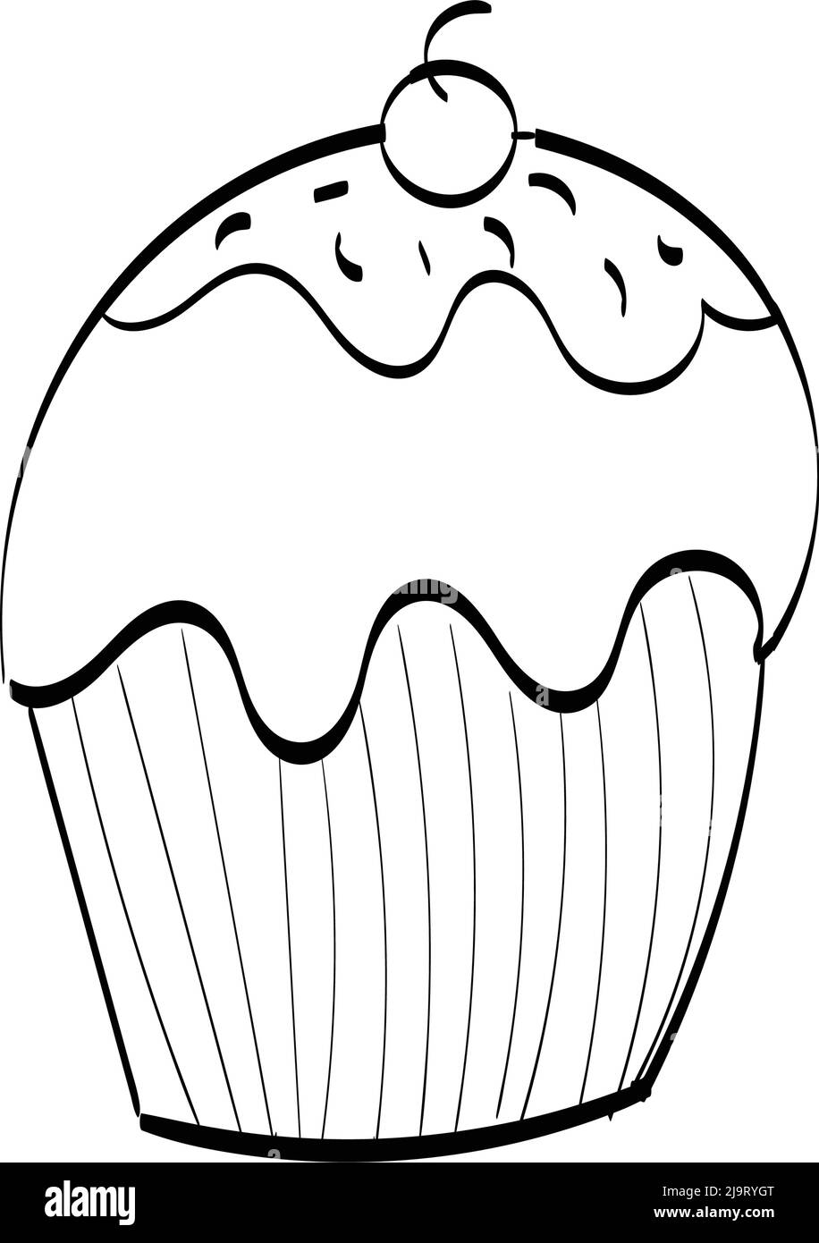 Birthday Cupcakes Clipart Black And White
