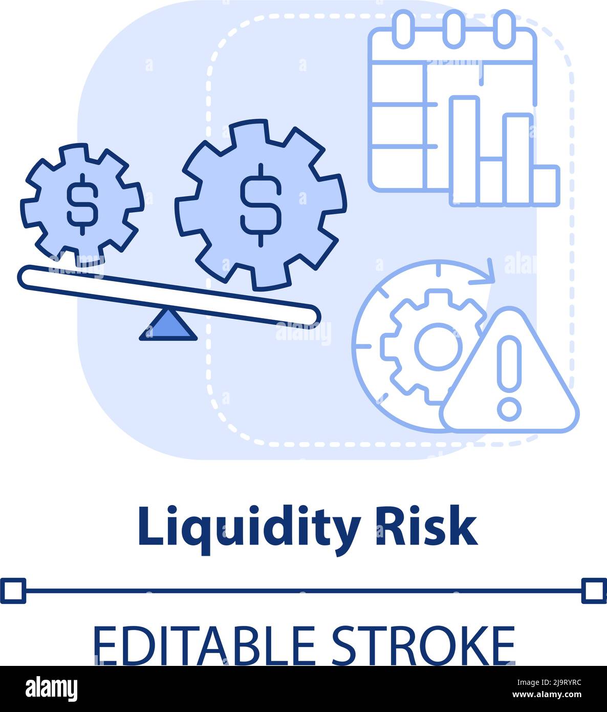 Liquidity risk light blue concept icon Stock Vector Image & Art - Alamy