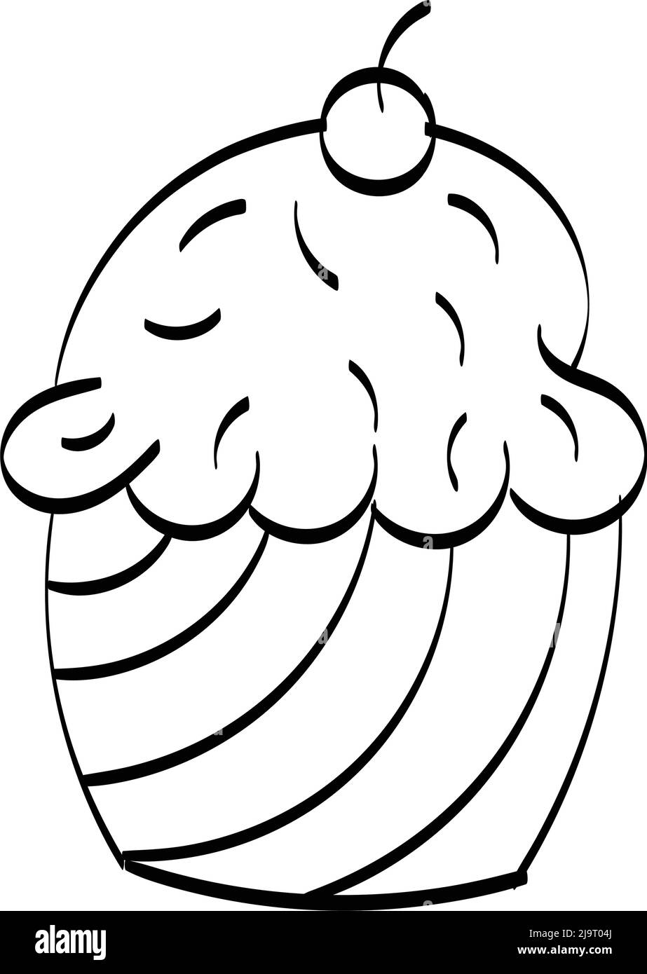 Cupcake Outline Printable