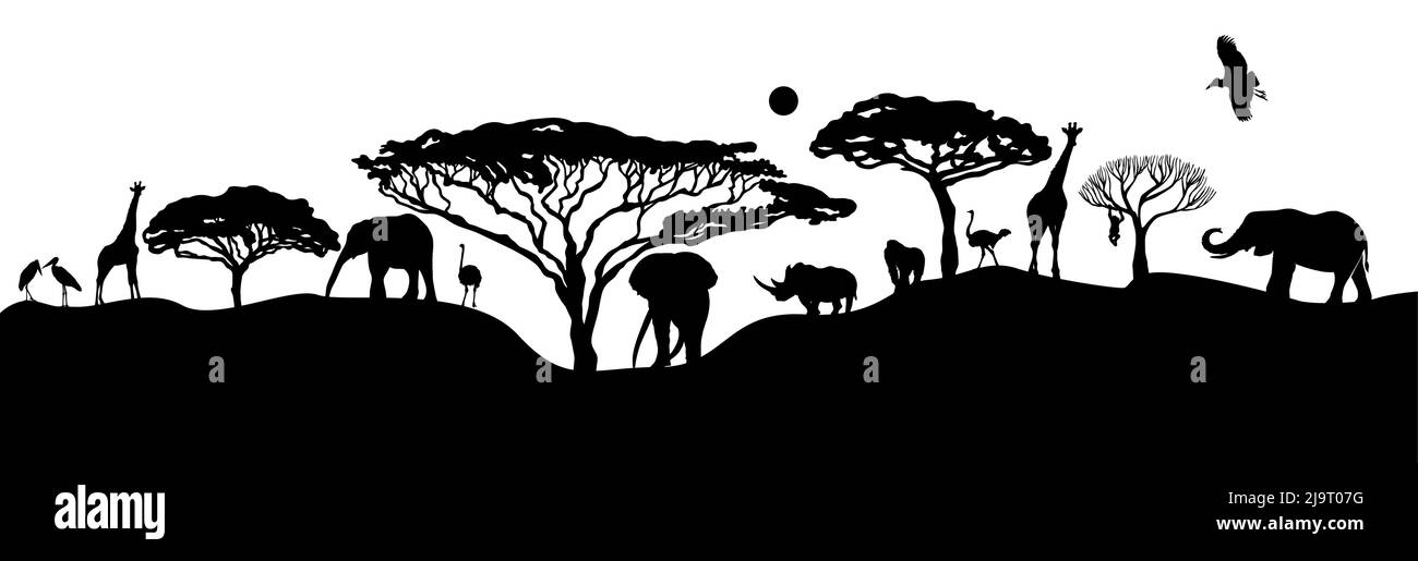 African Landscapes With Animals