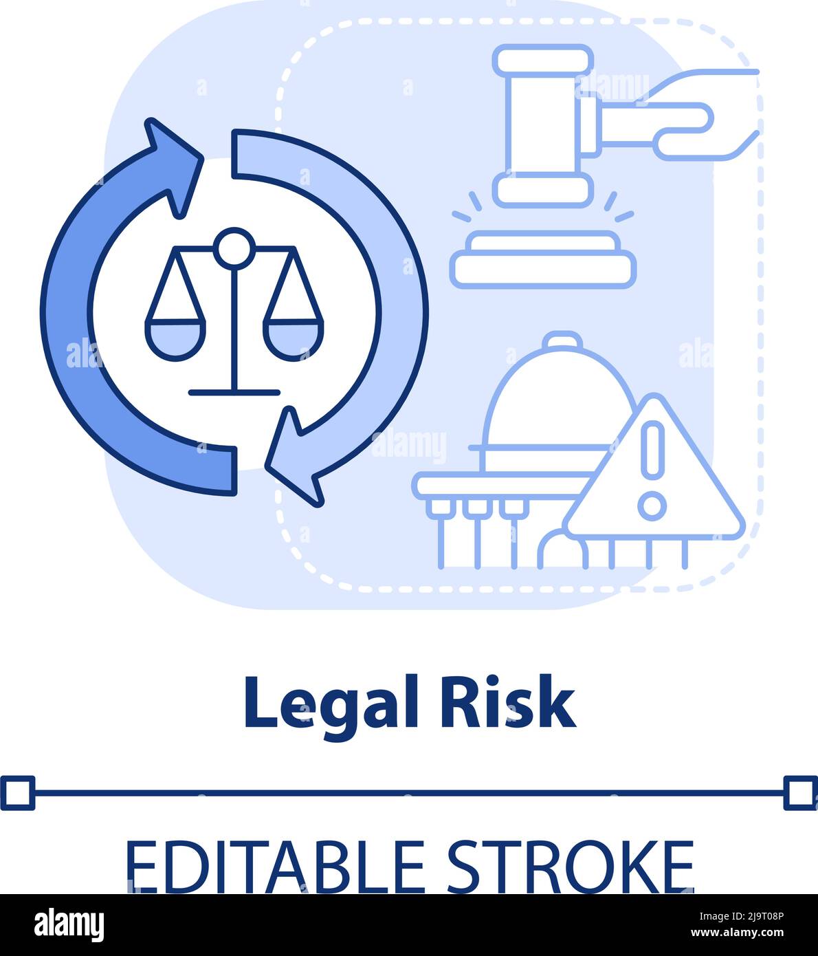 Legal risk light blue concept icon Stock Vector Image & Art - Alamy