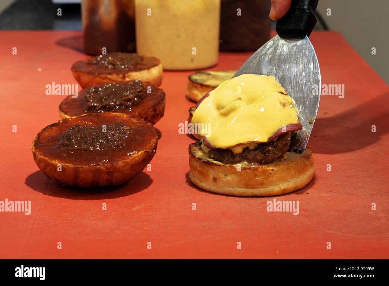 Beef burgers smoked meat hi-res stock photography and images - Alamy