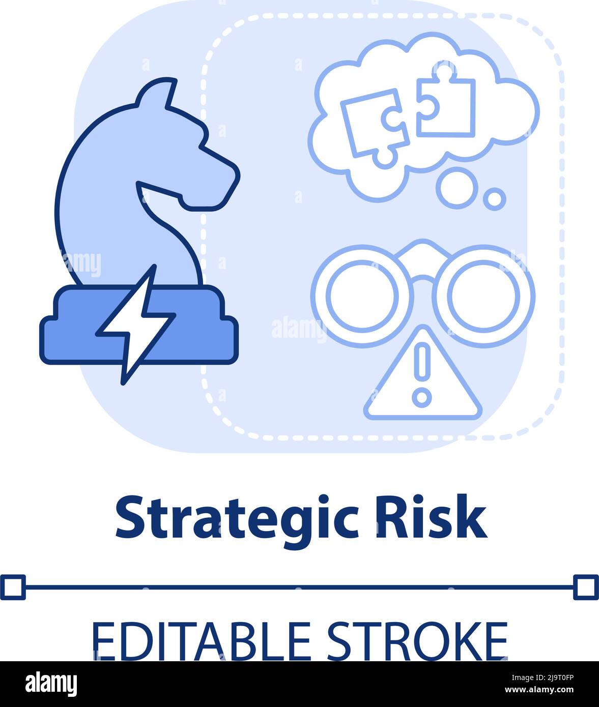 Strategic risk light blue concept icon Stock Vector Image & Art - Alamy