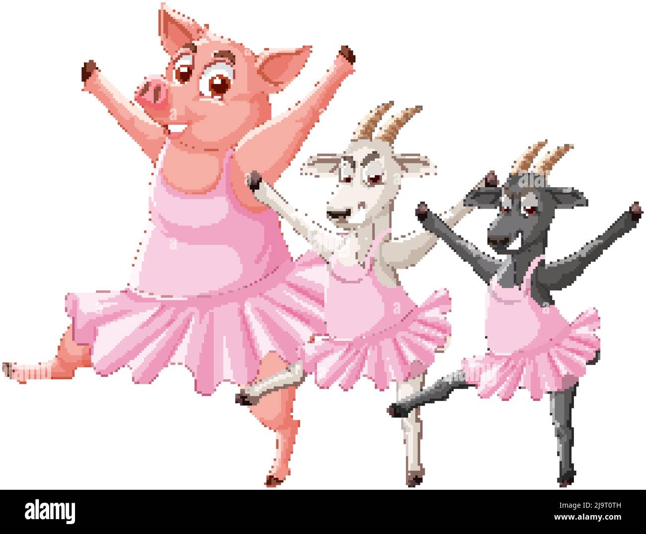Farm animals dancing ballet illustration Stock Vector Image & Art - Alamy