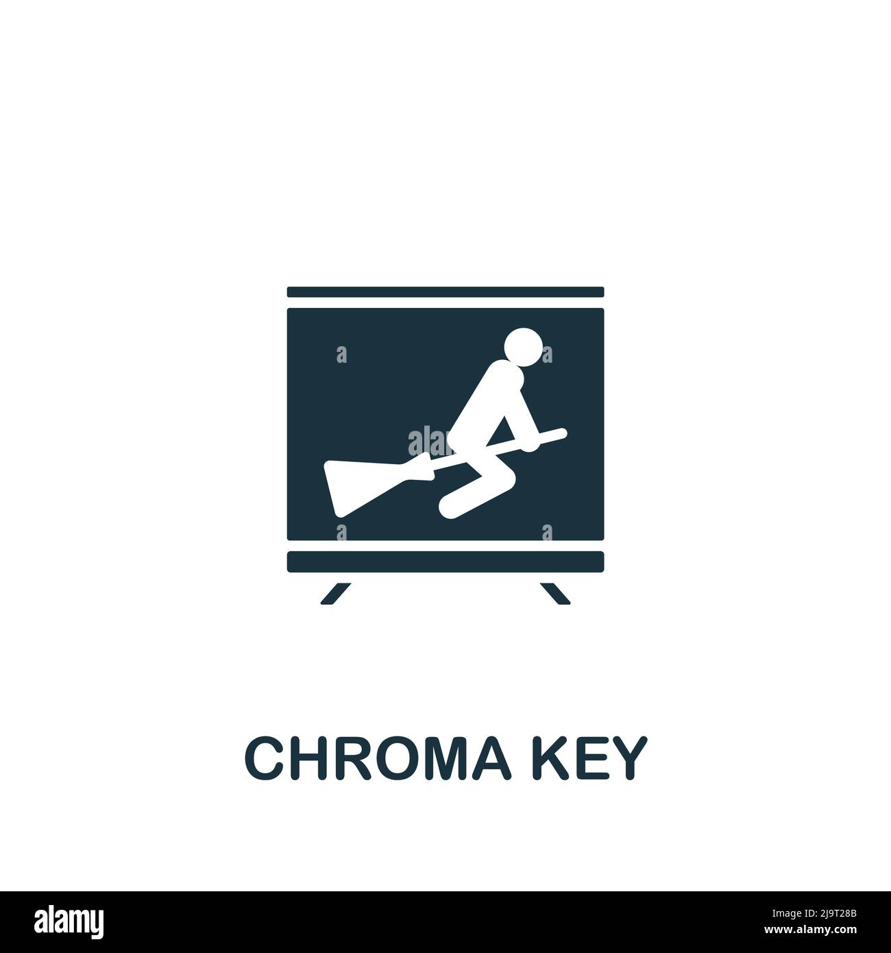 Chroma Key icon. Simple line element streaming symbol for templates ...