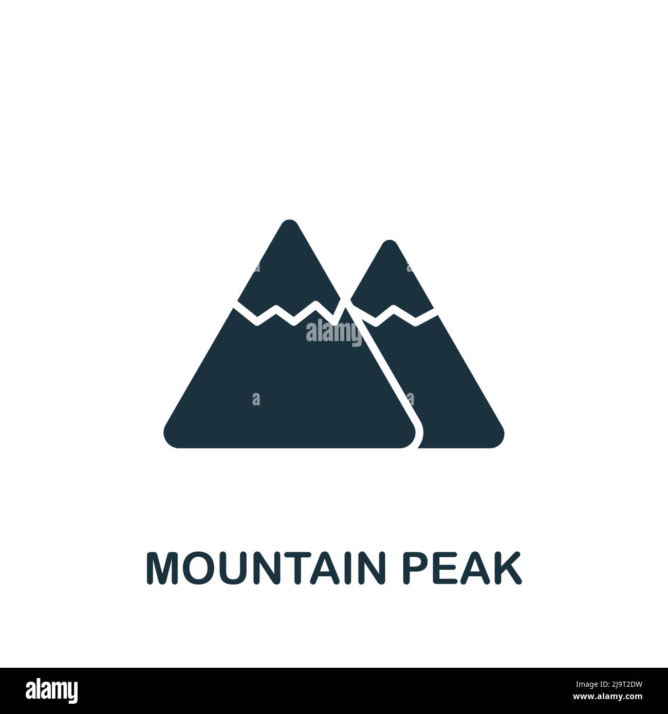 Mountain Peak icon. Simple line element success symbol for templates ...