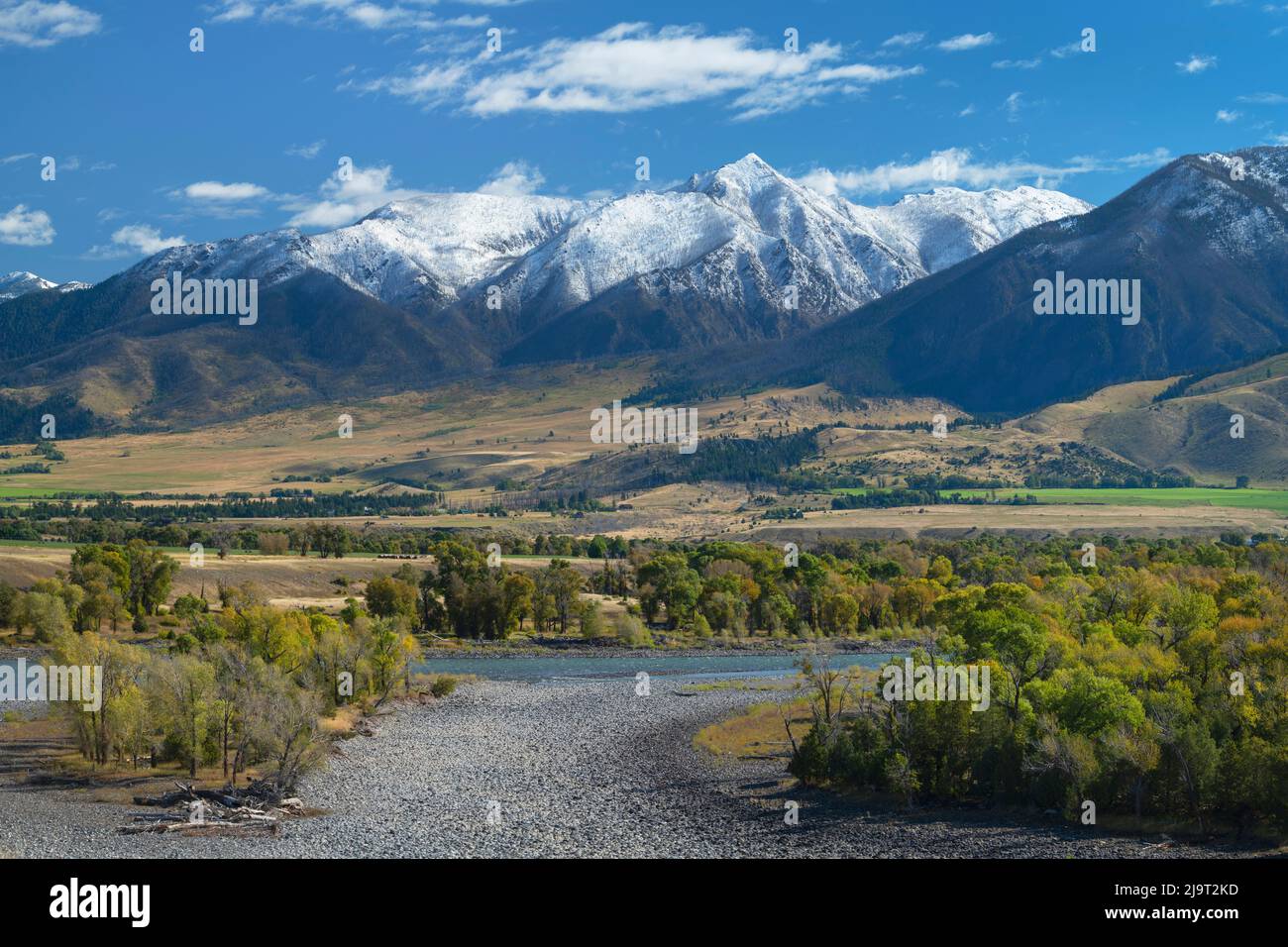 Yellowstone River, Absaroka Mountains, Montana Stock Photo - Alamy